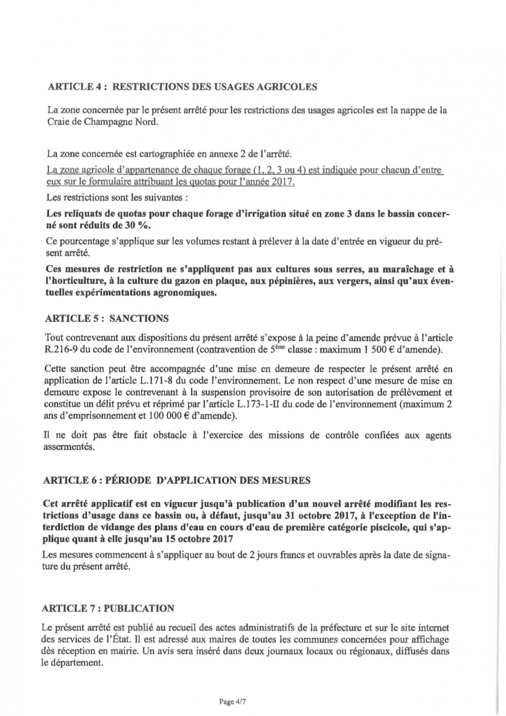 ARRETE PREFECTORAL APPLIQUANT LES RESTRICTIONS DES USAGES DE L'EAU ... ARRETE PREFECTORAL APPLIQUANT LES RESTRICTIONS DES USAGES DE L'EAU ...